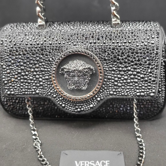 Versace | Bags | Versace Black Textured Clutch | Poshmark